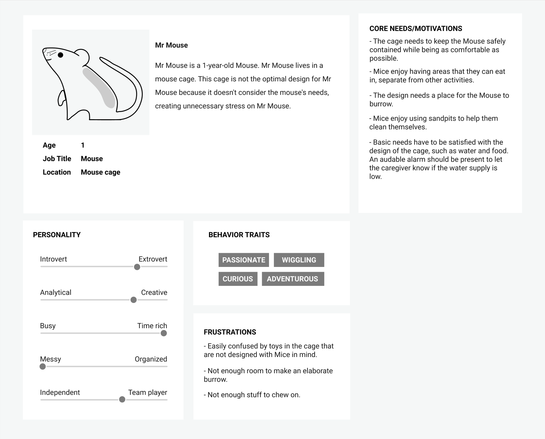 Mouse Cage UX study – Colin Bauer